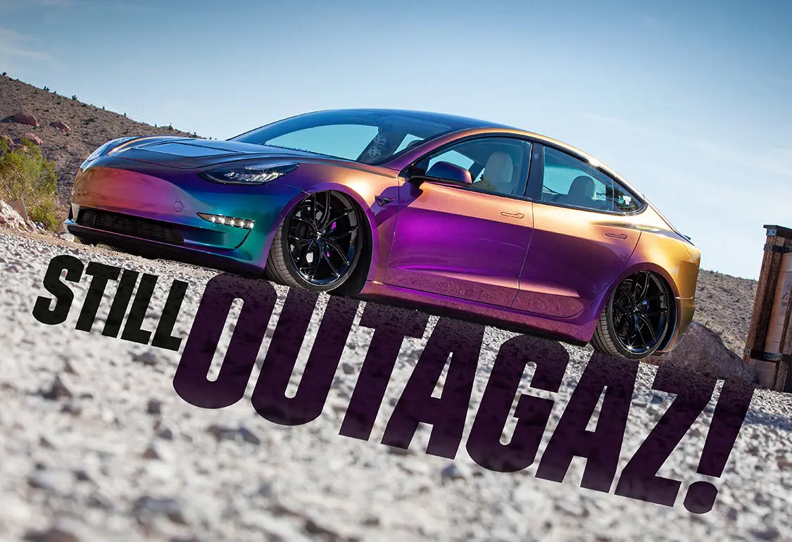 OUTAGAZ: Neon Tesla Model 3 That Redefines EV Style - EV Builder’s ...